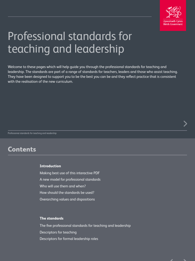 Professional Standards for Teaching in Wales | PDF | Learning | Pedagogy