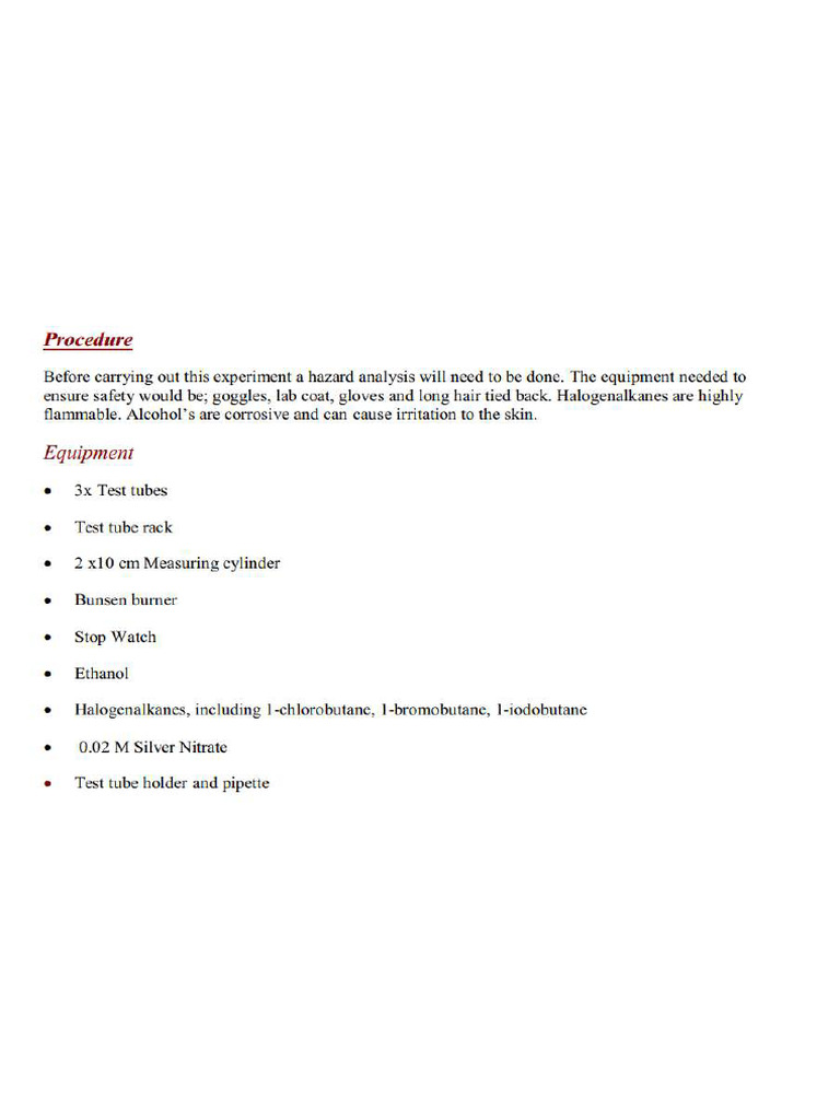 Experiment Procedure | PDF