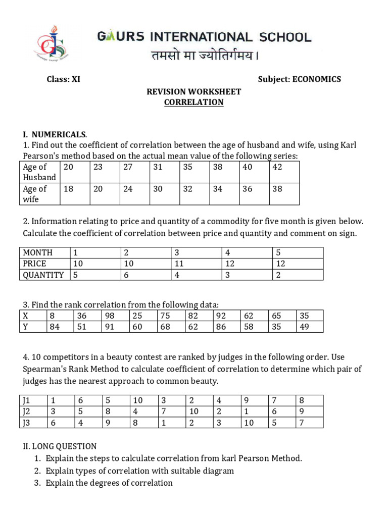 STATISTICS - CH 10 WORKSHEET | PDF