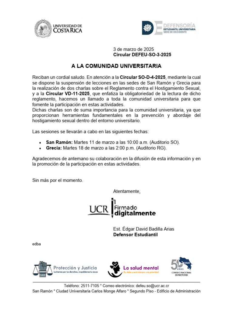 Circular DEFEU-SO-3-2025 | PDF