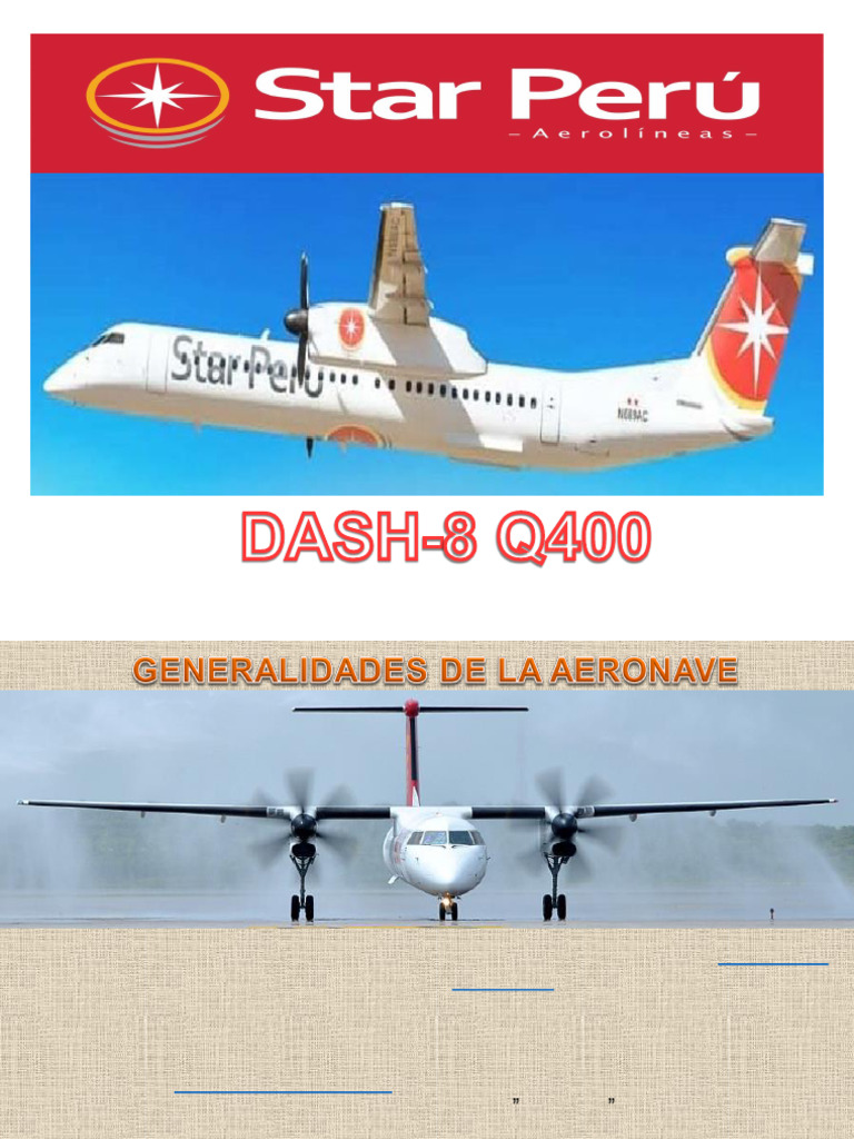 Curso - Familiarización Dash8-Q400 | PDF | Aviación | Aeronave