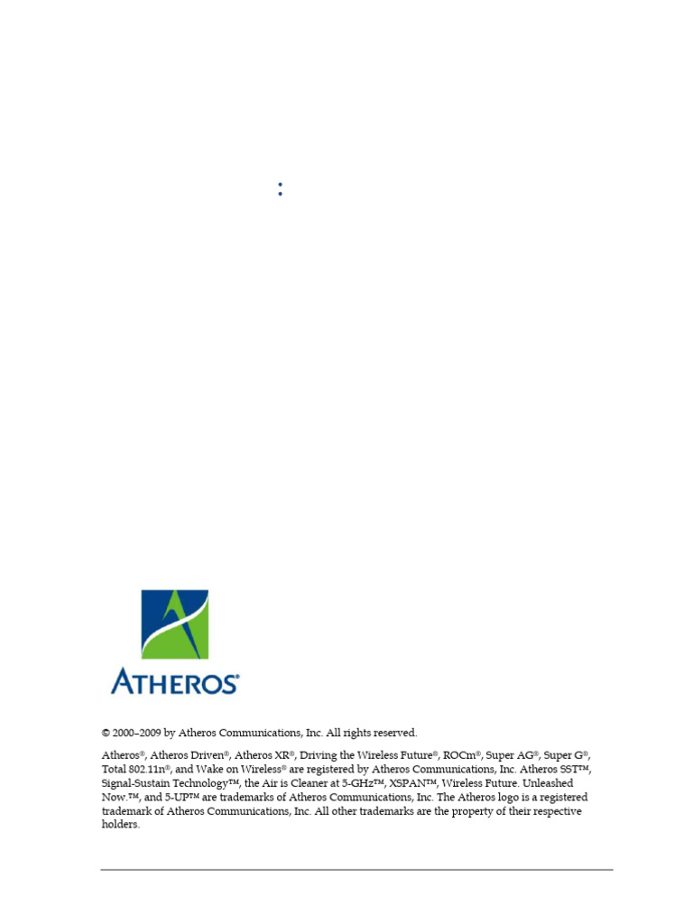 Manual para Referencia AR5B125 ATHEROS | PDF | Computer Network ...