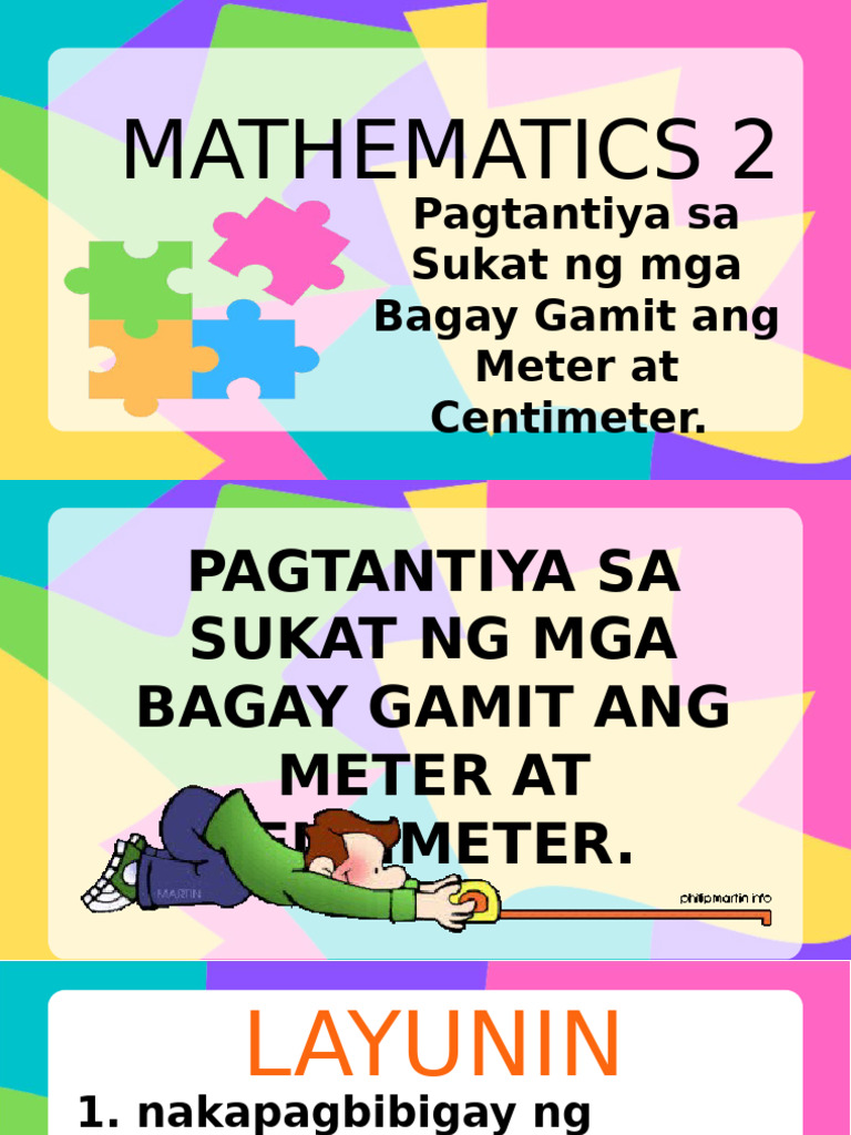 Asynchronous - MATHEMATICS - QUARTER 4 - W3DAY4 - PAGTANTIYA SA SUKAT ...