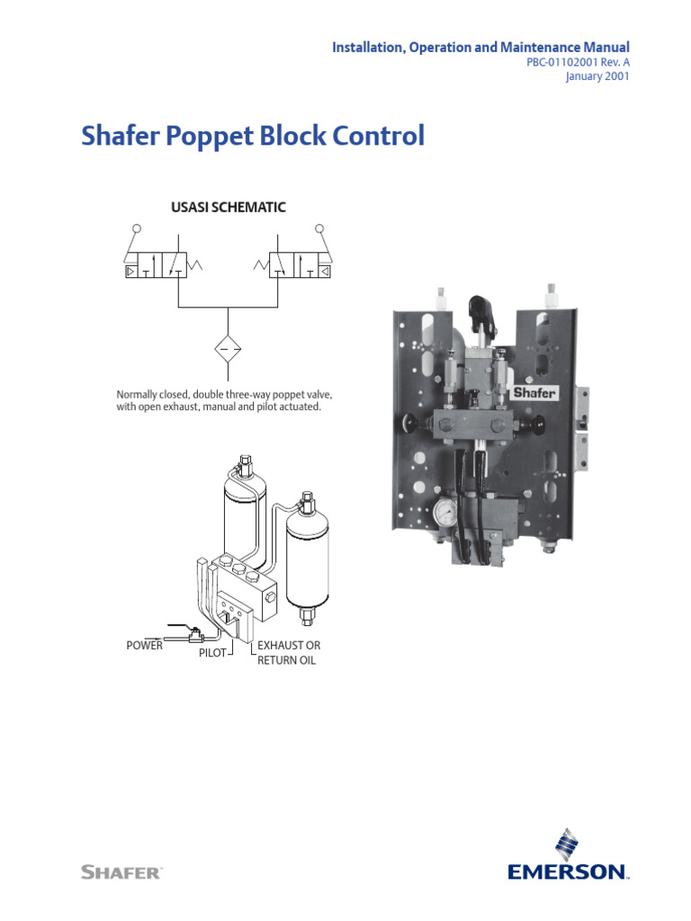 Manual Shafer Poppet Block Control Iom en 1528886 | PDF | Valve | Piston