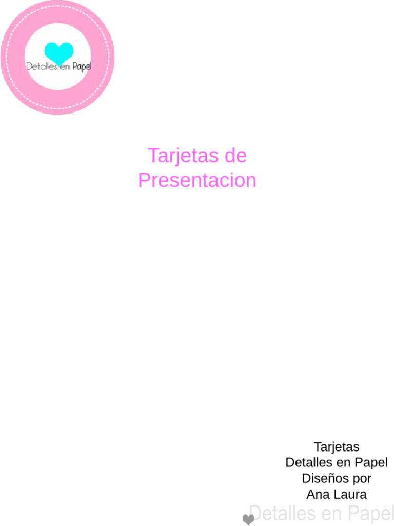 Tarjetitas de Presentacion | PDF