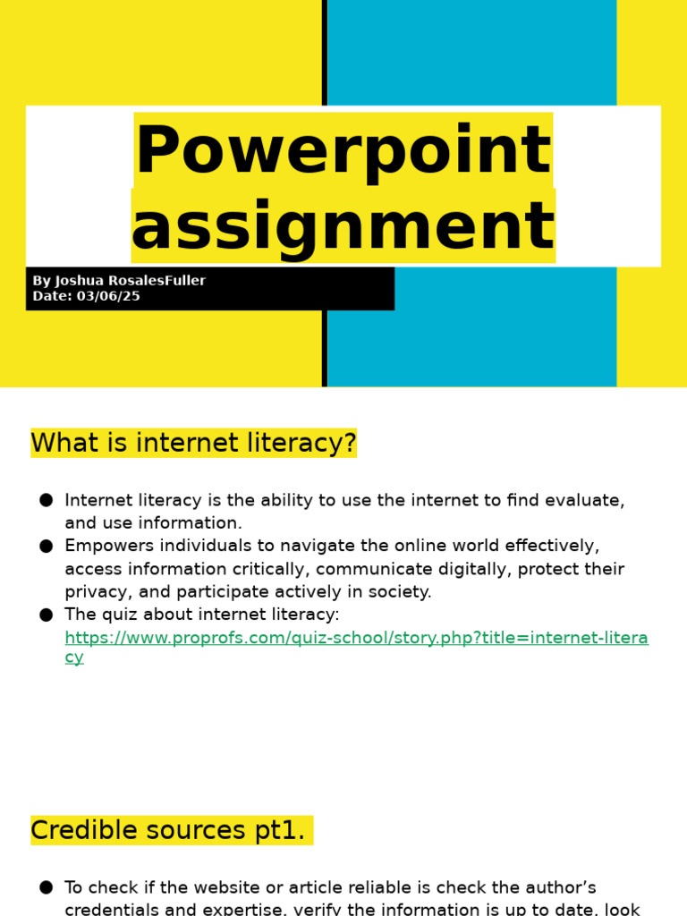 Powerpoint Assignment | PDF | Human Communication | Mass Media