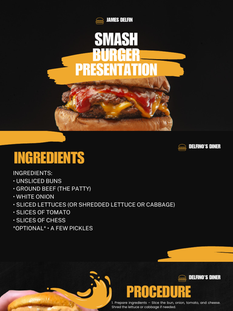 Smash Burger Recipe by Delfino's Diner | PDF