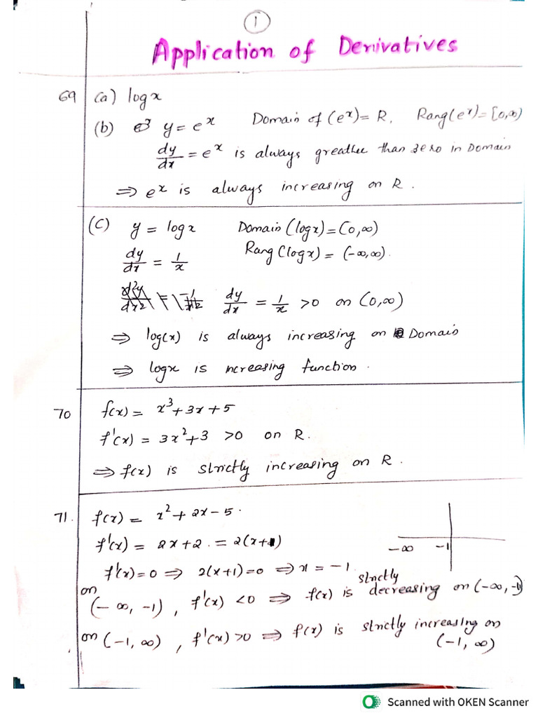 Application of Derivatives | PDF