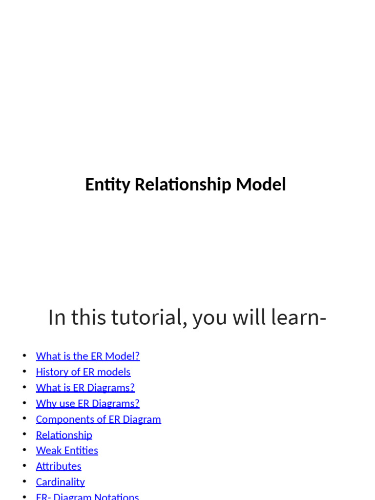 Entity Relationship Model | PDF | Conceptual Model | Software Design