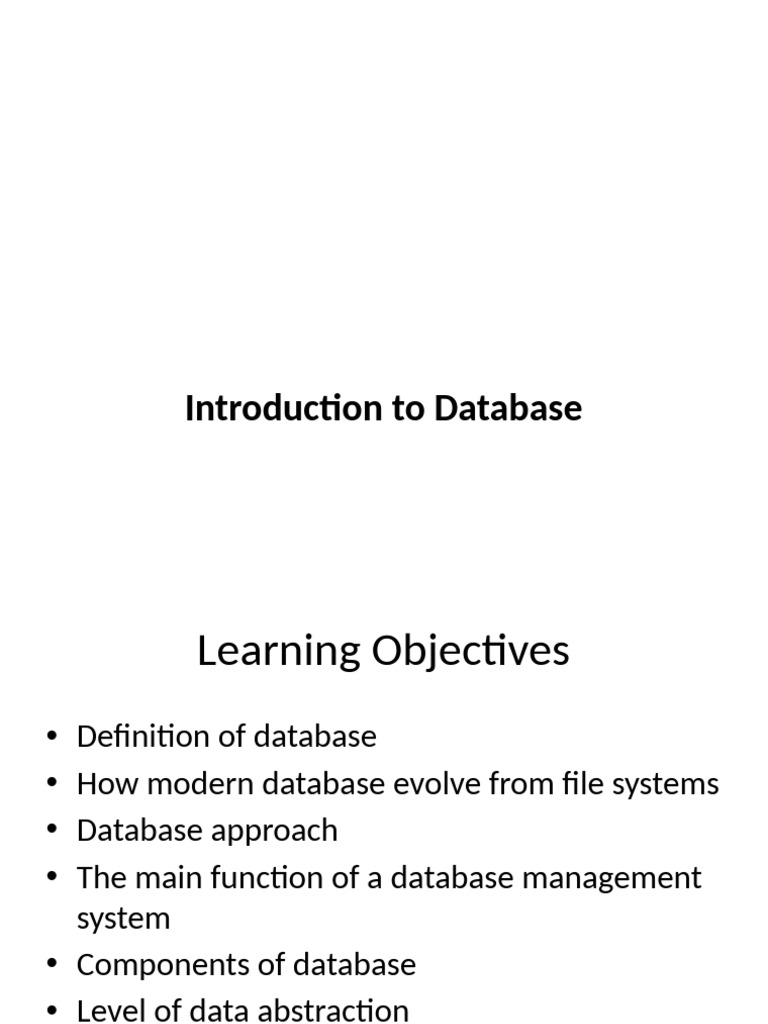 Introduction to Database | PDF | Databases | Computing