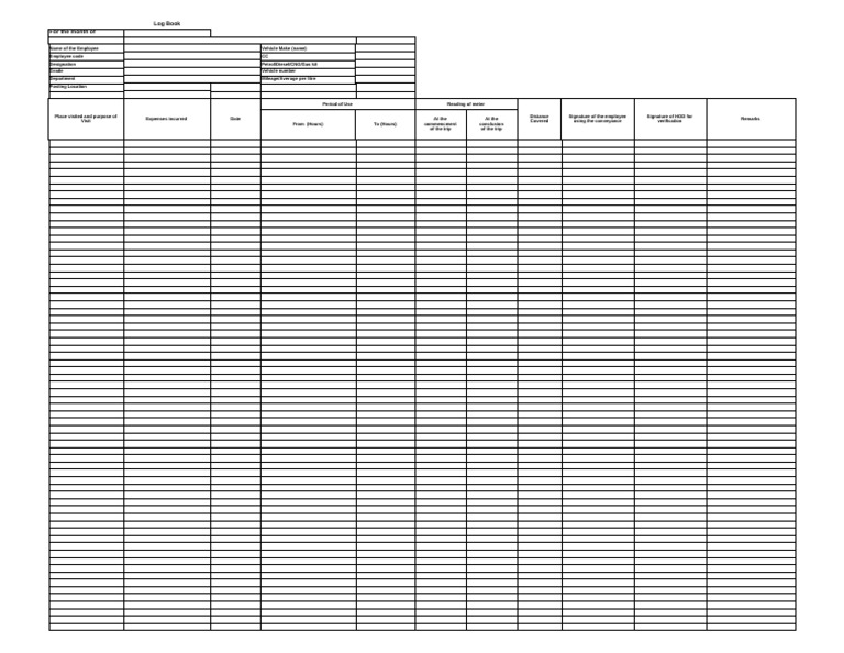 Logbook Format | PDF