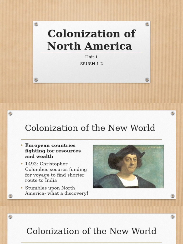 Colonization of North America Overview | PDF | Massachusetts Bay Colony ...