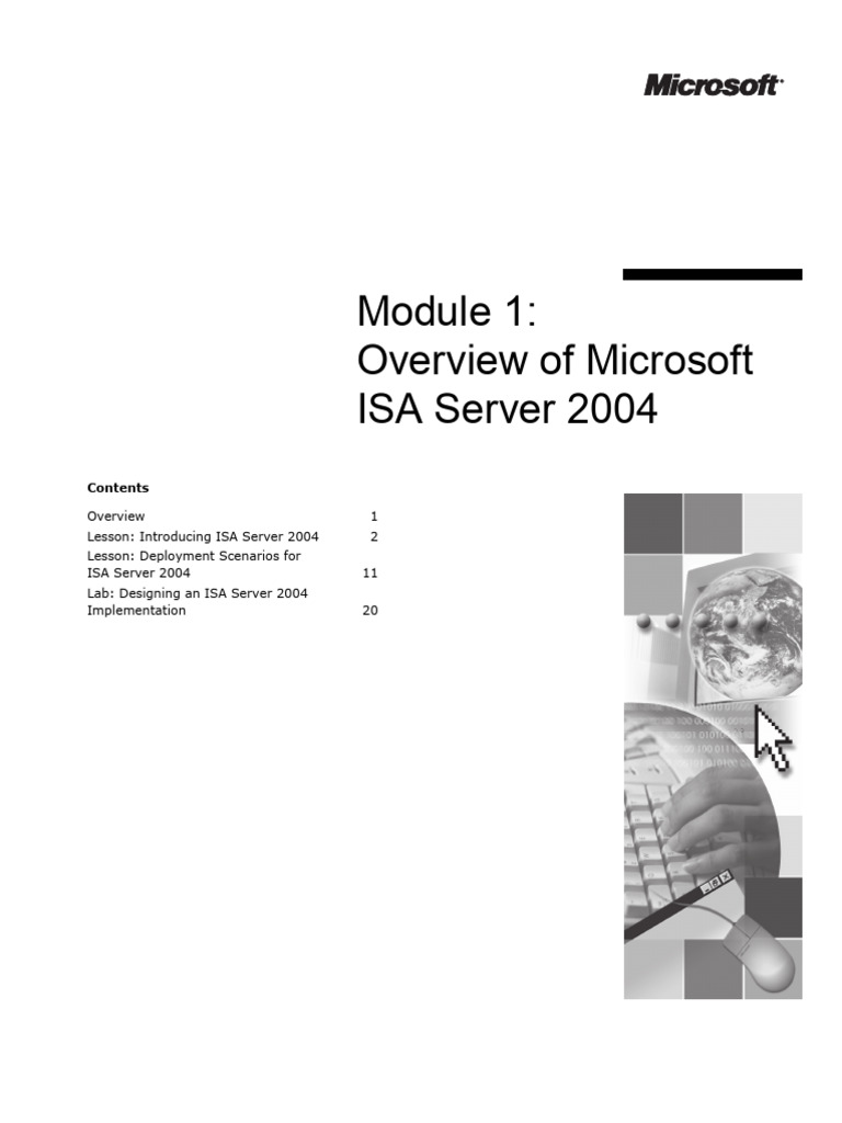 MOC - 2824 - ISA 2004 - Module 01 - Overview of Microsoft ISA Server 2004 | PDF | Computer ...