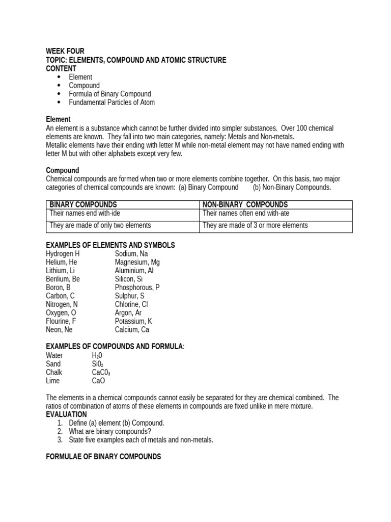 33 Elements, Compound and Atomic Structure1706025516 | PDF | Proton | Atomic Nucleus