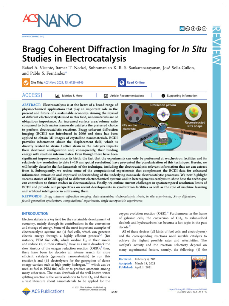 Vicente Et Al 2021 Bragg Coherent Diffraction Imaging For in Situ ...