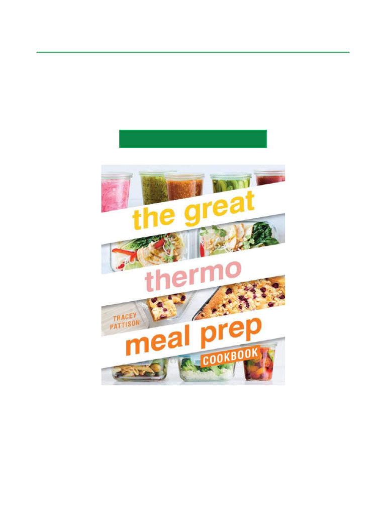 Best Investment The Great Thermo Meal Prep Cookbook Full PDF Download | PDF