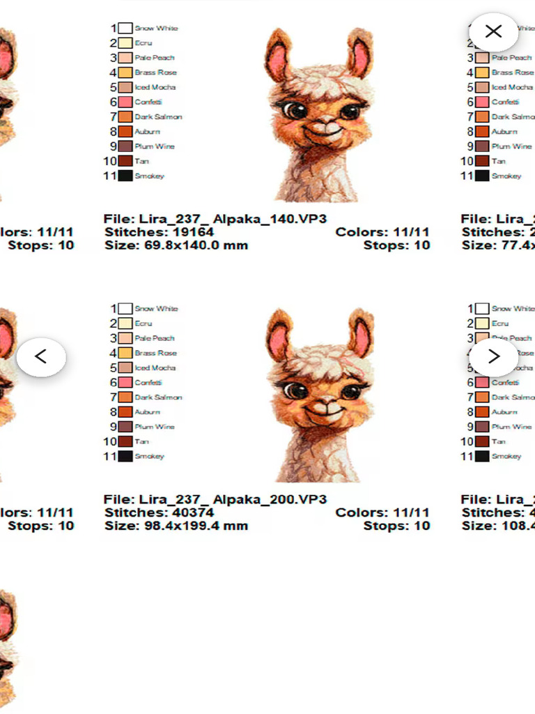 Machine Embroidery Lama Alpaca. Super Realistic Machine Embroidery ...