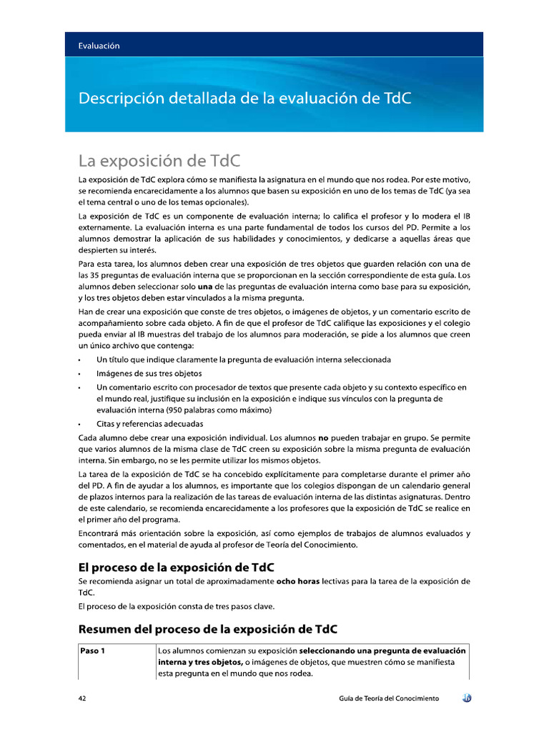 La Exposición de TDC Guía 22 | PDF
