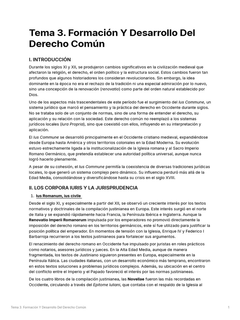 Formación del Derecho Común Medieval | PDF | Derecho Canónico | Justicia