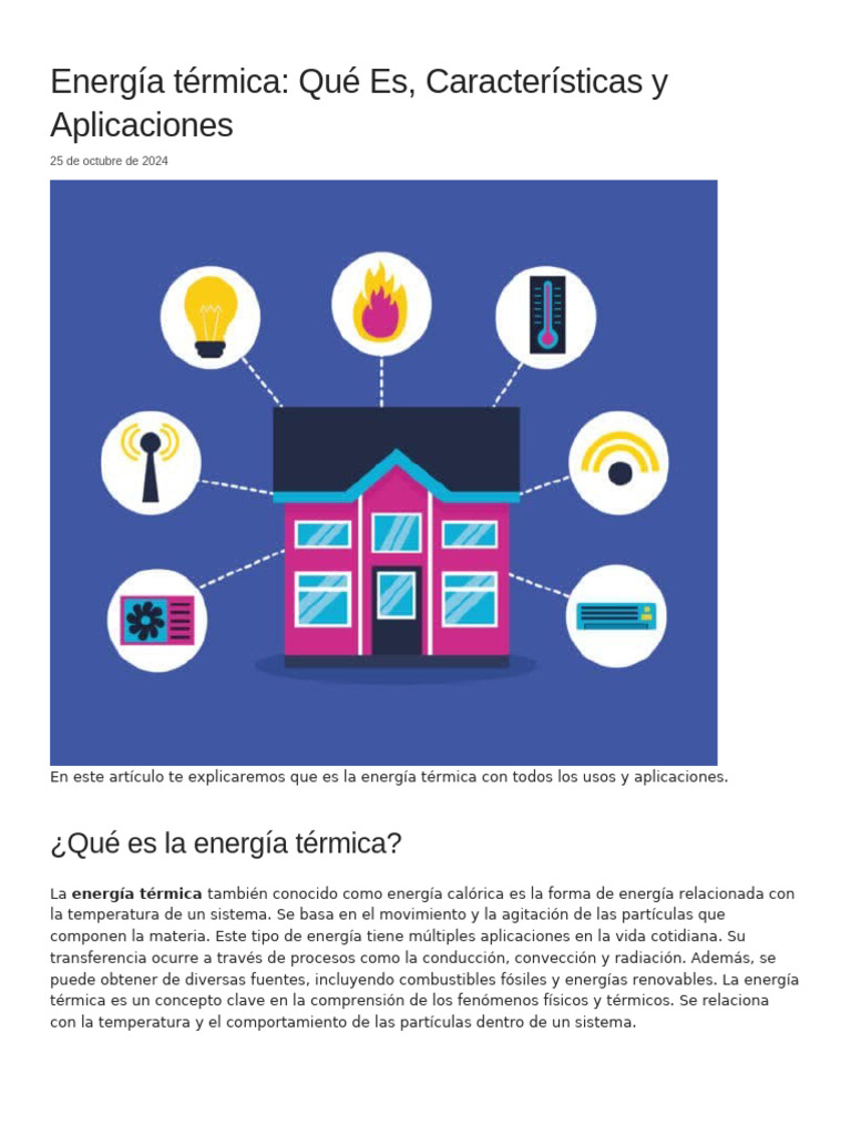 Energía Térmica | PDF | Temperatura | Calor