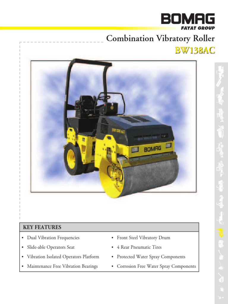 Bomag Compactor Rollers Spec Aec8ac | PDF | Horsepower | Vehicles