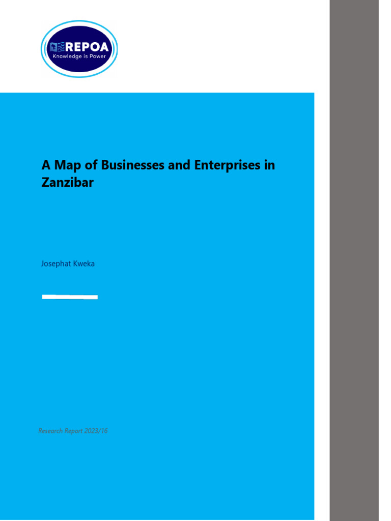 A Map of Businesses and Enterprises in Zanzibar | PDF | Production ...