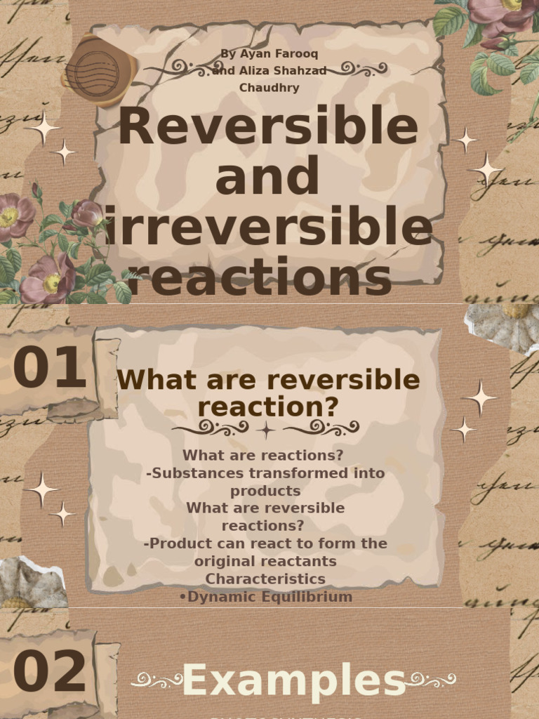 Reversible and Irreversible Reactions | PDF