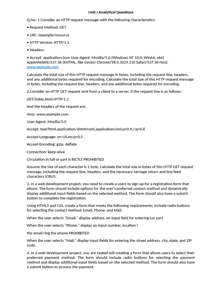 HTTP Requests and Web Form Development | PDF | World Wide Web ...