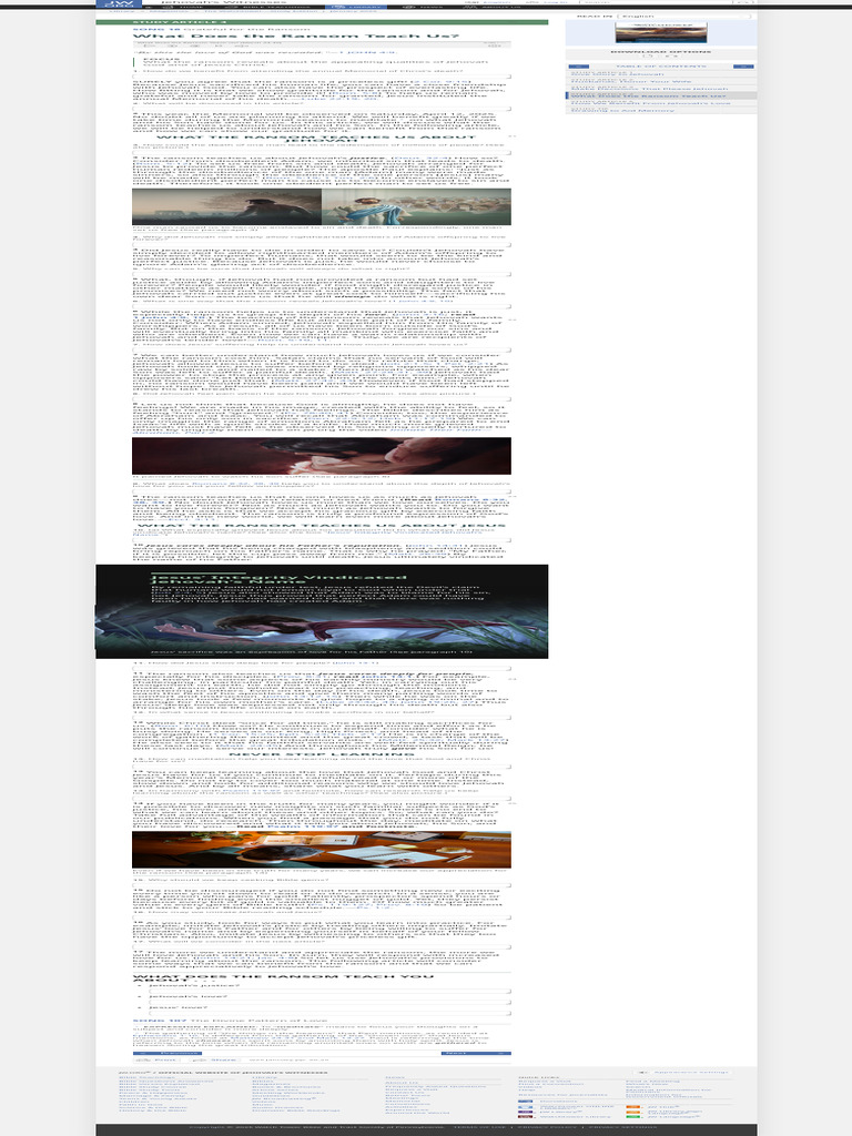 What Does The Ransom Teach Us? - Watchtower Study | PDF | Jesus ...