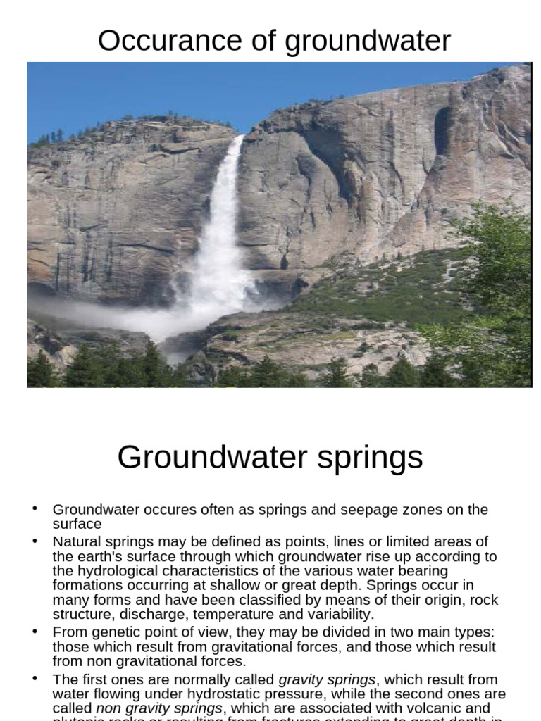 Occurance of Groundwater | PDF | Groundwater | Water