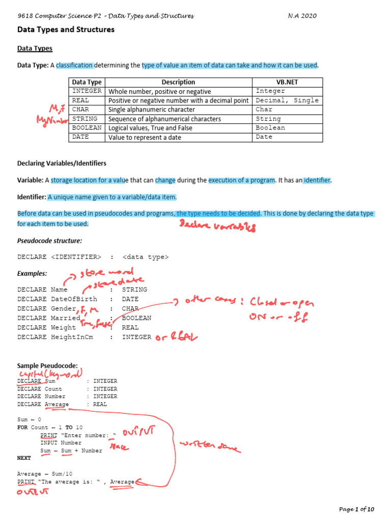 101 2 3 Data Types And Structures Pdf Data Type Boolean Data Type
