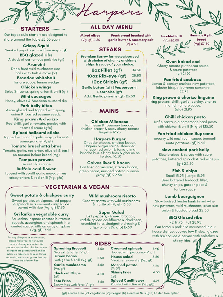 Main Menu Dec 24 | PDF