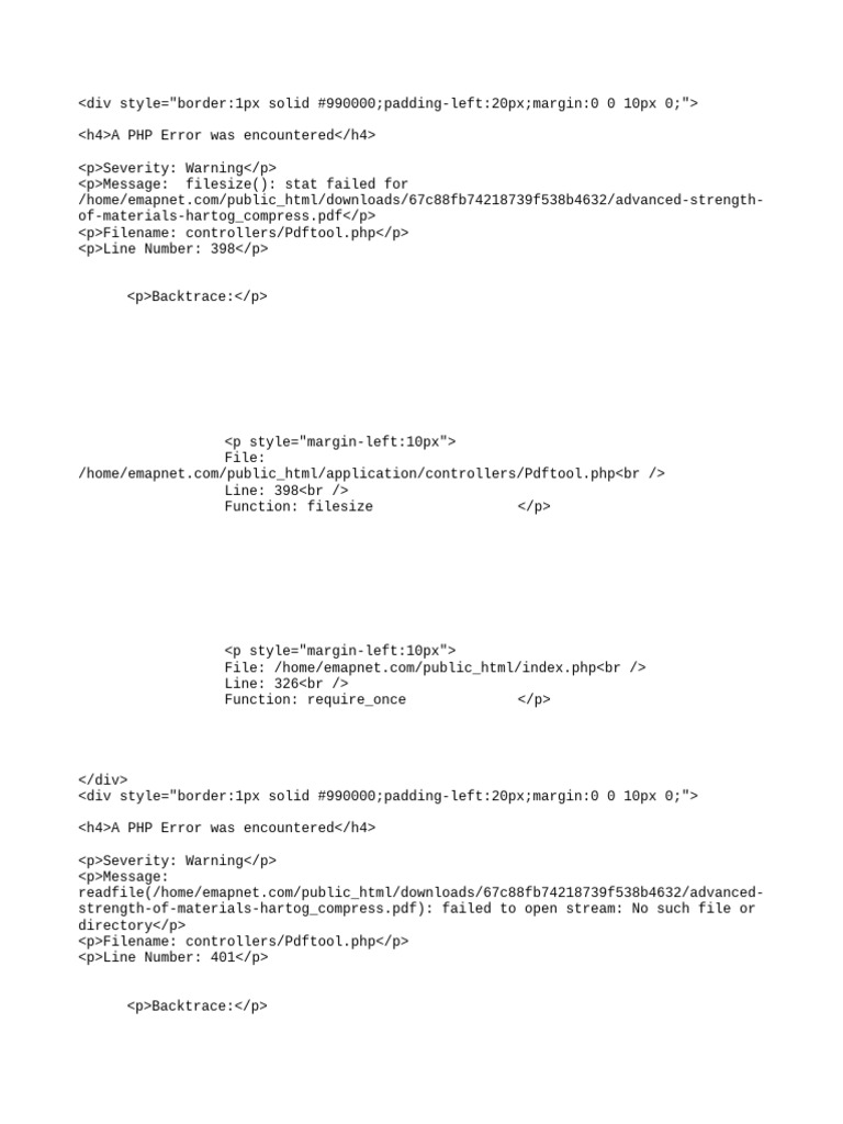 PHP File Error: Missing PDF Issue | PDF