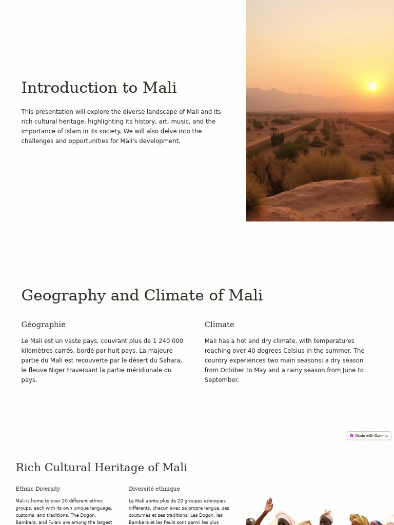 Discover Mali's Culture and Heritage | PDF | Mali