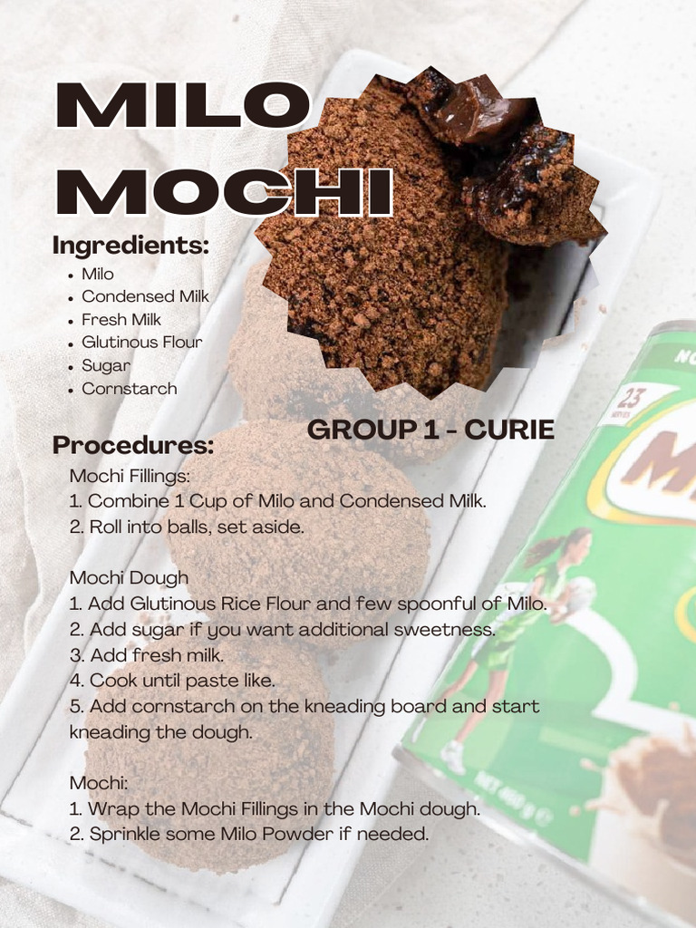 Milo Mochi Recipe Guide | PDF