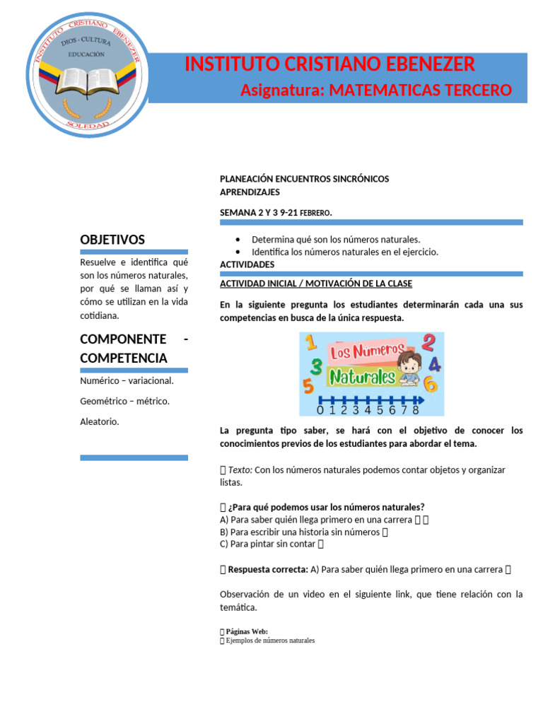 Números Naturales: Uso y Definición | PDF | Número natural
