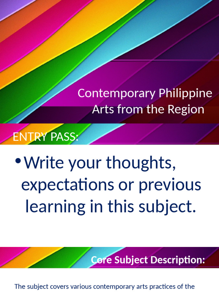 Contemporary Philippine Arts From The Regions Lesson 1 - Compress | PDF ...