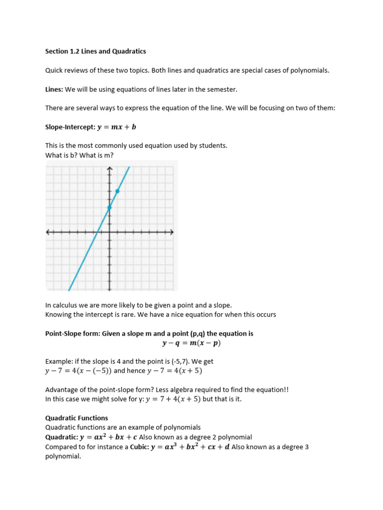 Section1-2-Lines-Quads | PDF