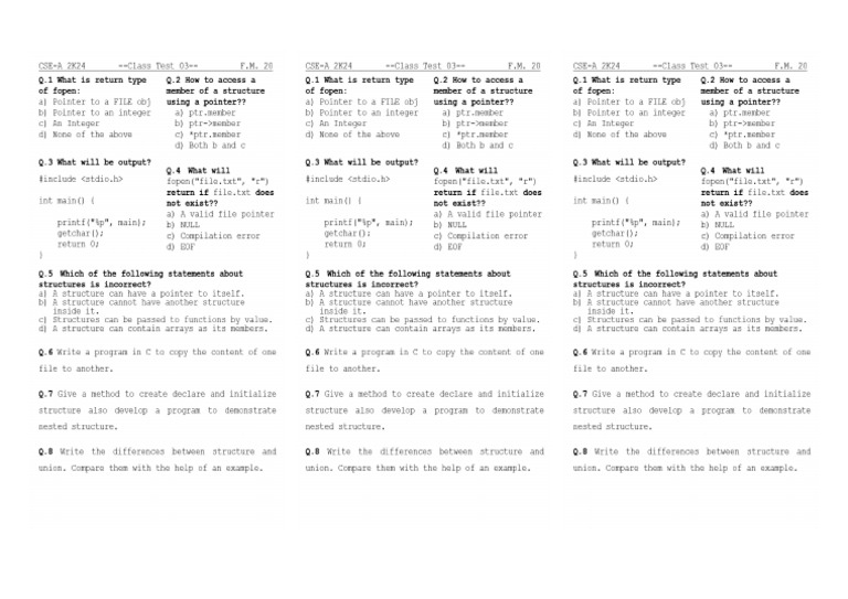 Test 3 Print | PDF