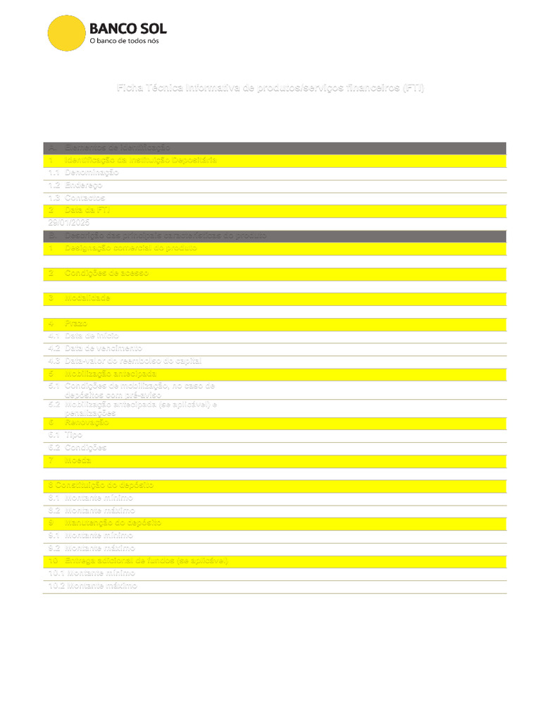 Ficha Técnica Informativa - DP Dipanda | PDF | Juros | Microeconomia