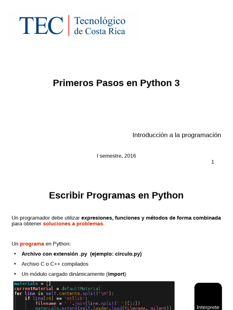 04. Primeros pasos en python_31250d1da4d1dc6004a80bbf4b04eb2b | PDF | Python (lenguaje de ...