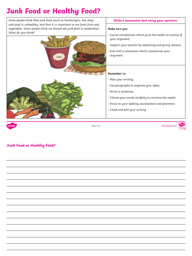 Persuasive Junk Food or Healthy Food | PDF