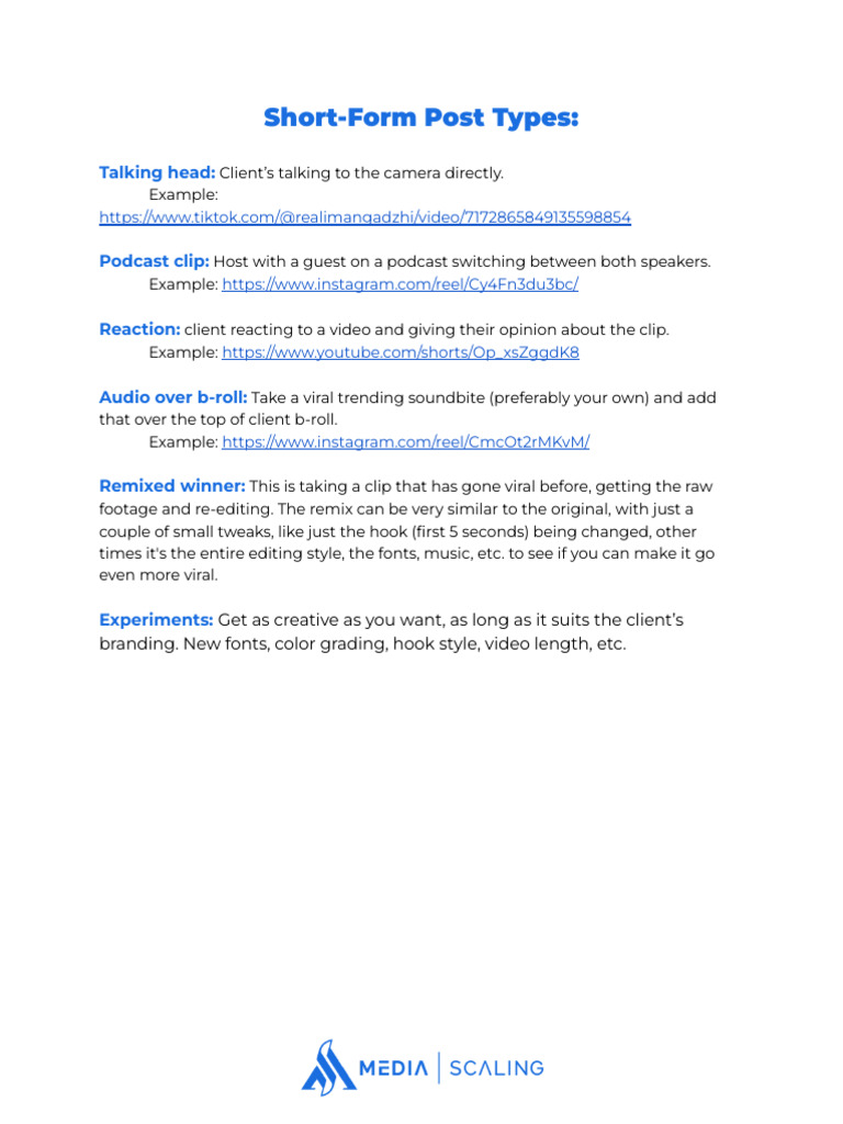 Media-Scaling-Short-Form-Post-Types | PDF