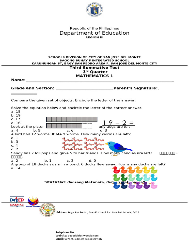Third Summative | PDF