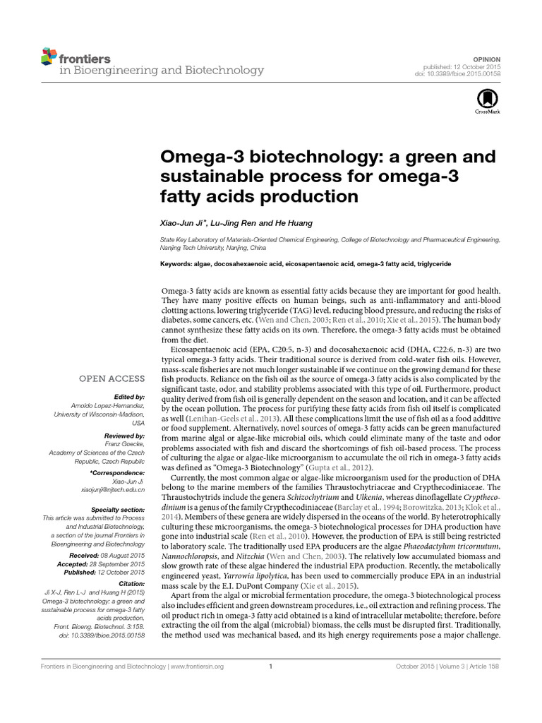 Omega 3 Biotechnology | PDF