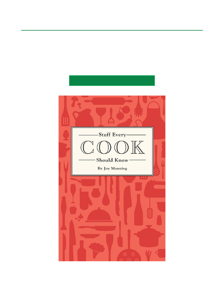 Understand Stuff Every Cook Should Know Illustrated Ebook Download | PDF