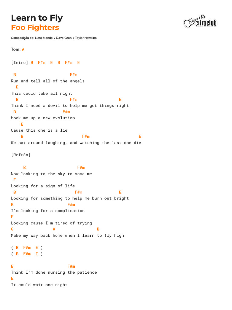 Foo Fighters - Learn To Fly | PDF | Sound Recording | Rock Music