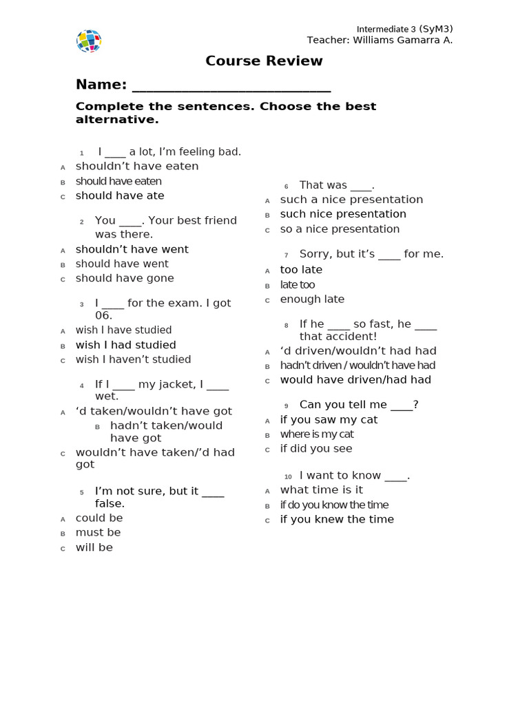 Final Course Test | PDF