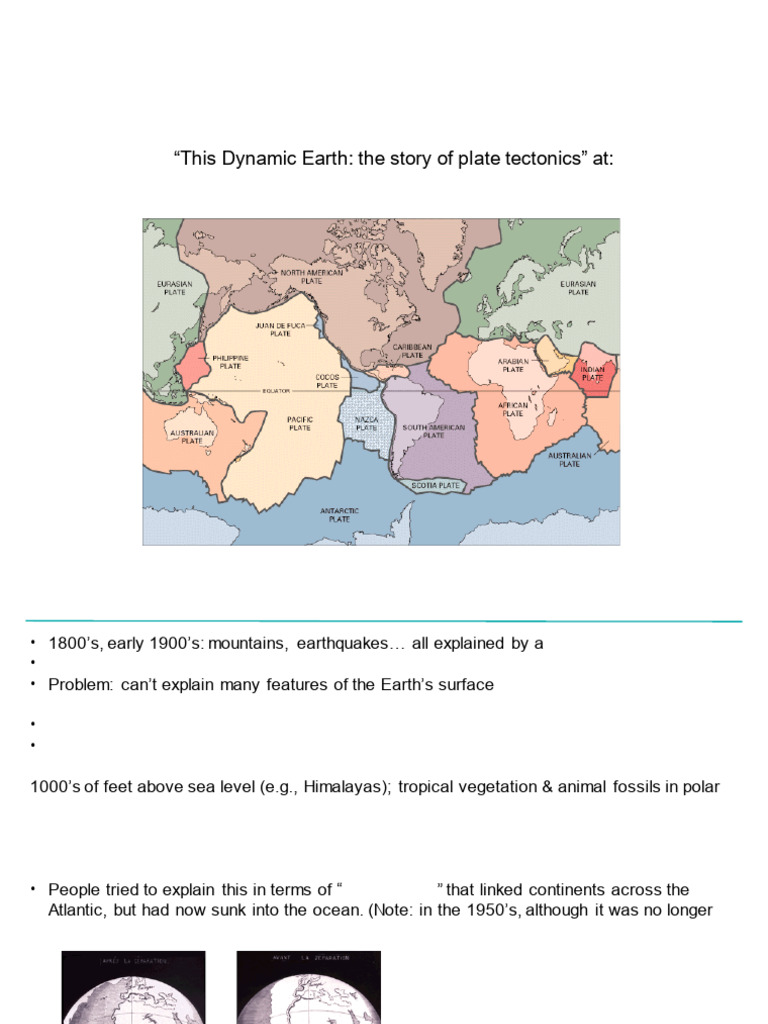 History of Plate Tectonics Explained | PDF | Plate Tectonics | Seabed