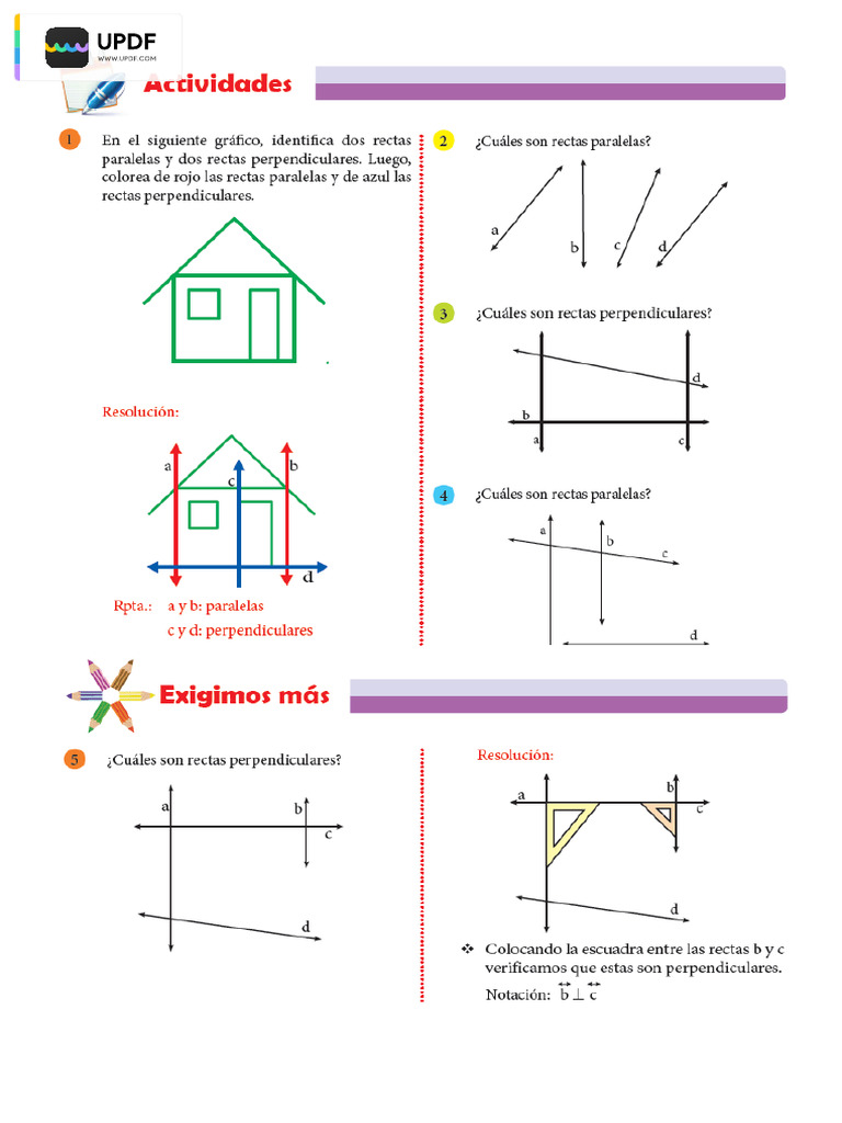 Rectas Paralelas y Perpendiculares | PDF